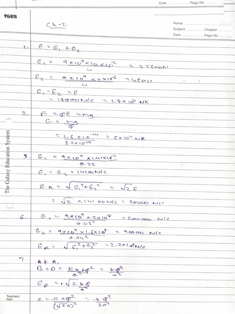 Chapter 2 Numericals | PDF