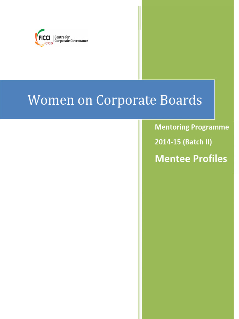 WCB Mentee Profiles- Batch-II (1) | PDF | Mentorship | Governance