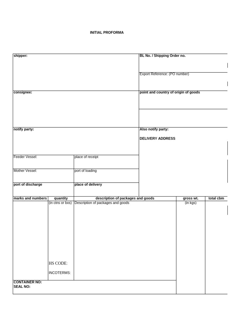 Schenker Initial Booking - Fsi | PDF