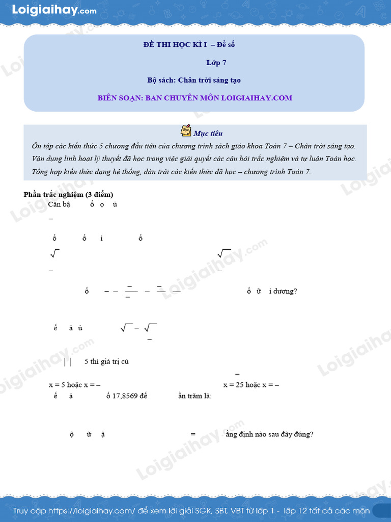 Đề thi HK1 - Chan-troi-sang-tao (4) | PDF