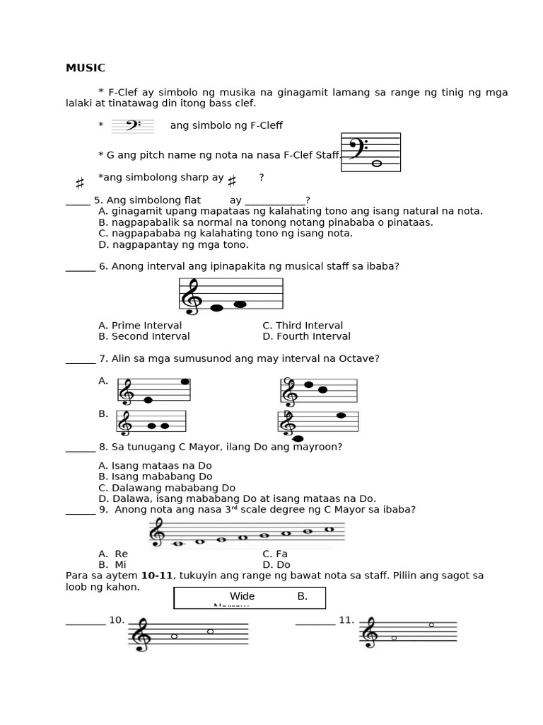 Pointers in Mapeh | PDF