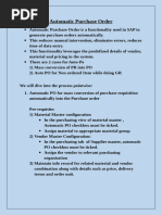 Automatic Purchase Order (PO) | PDF