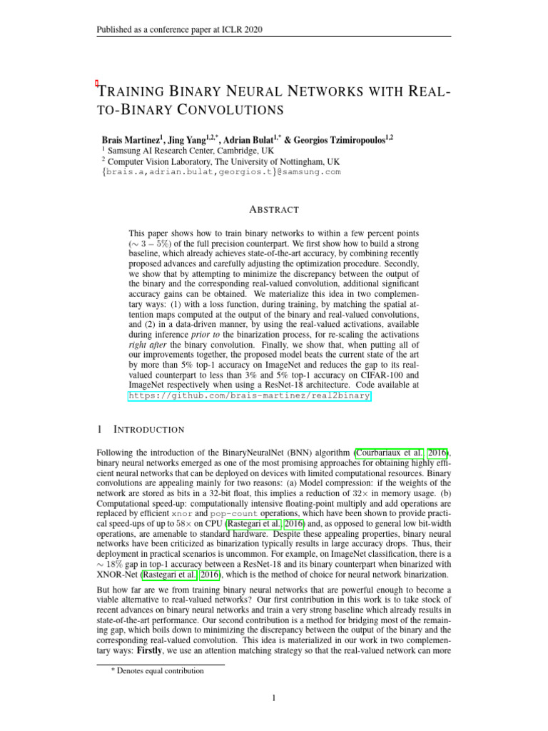 Enhancing Binary Neural Networks Accuracy | PDF | Artificial Neural ...
