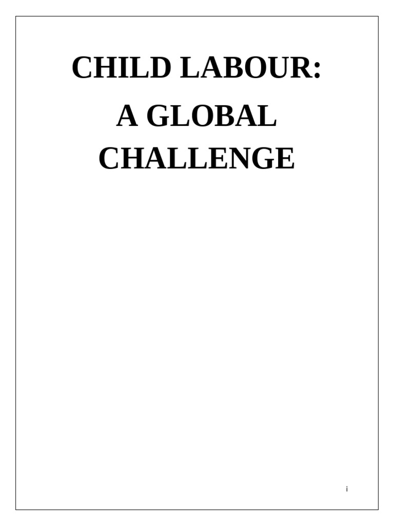 CHILD LABOUR | PDF | Child Labour | Poverty