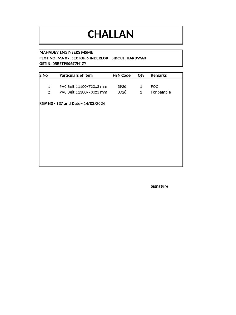 Challan | PDF