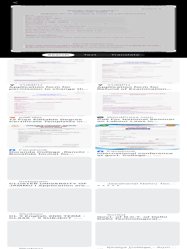 Ddu Examination Form Correction Example - Google Search | PDF