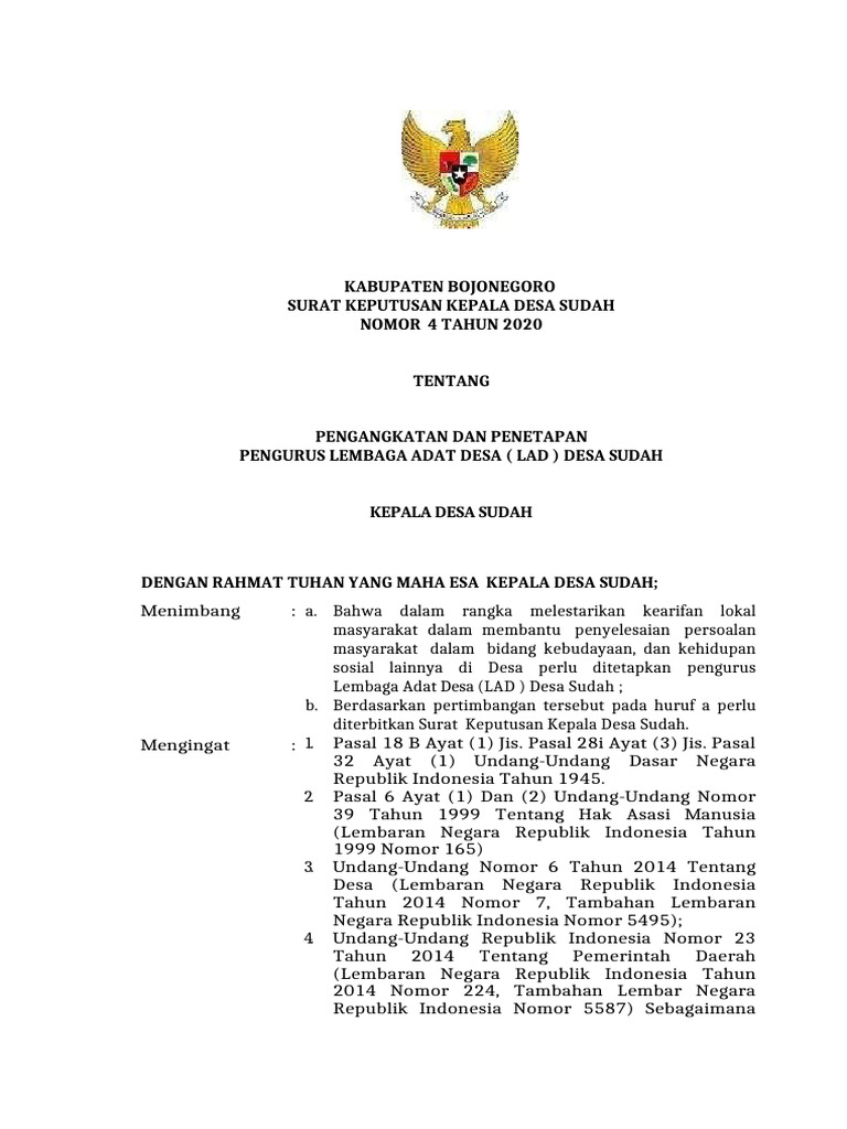 SK LAD Baru Dan Benar | PDF