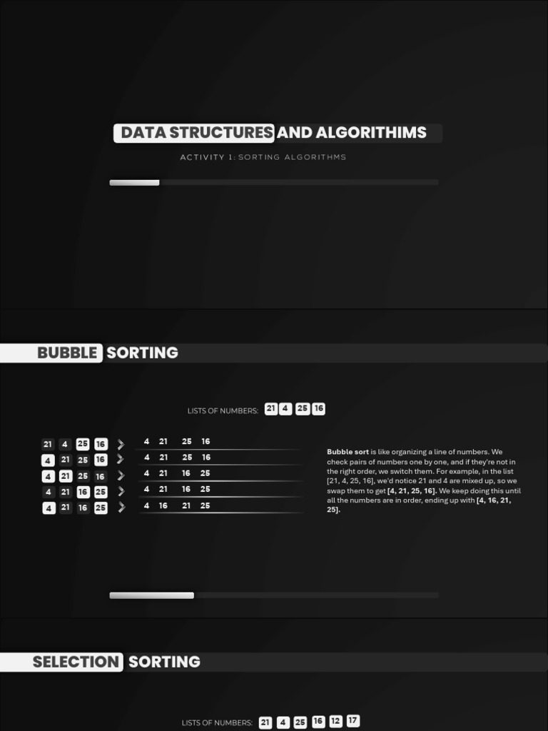 1 Sorting Algorithms Data Struct | PDF | Algorithms | Computer Programming