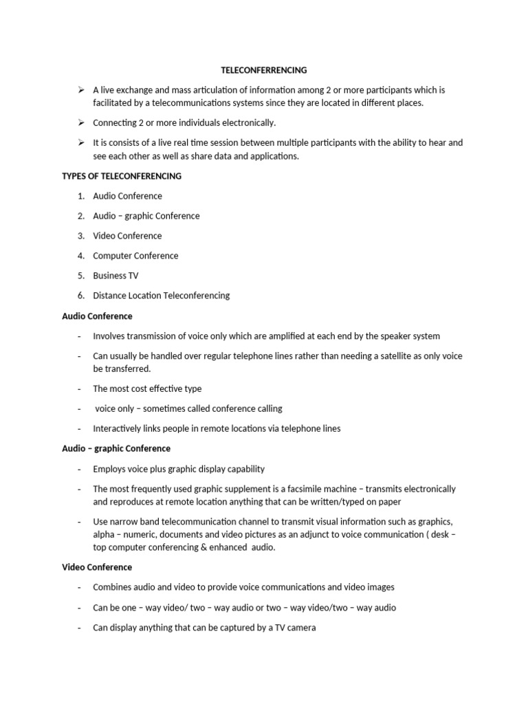 TELECONFERRENCING and FILIPINO MANAGERS | PDF | Videotelephony | Telephone