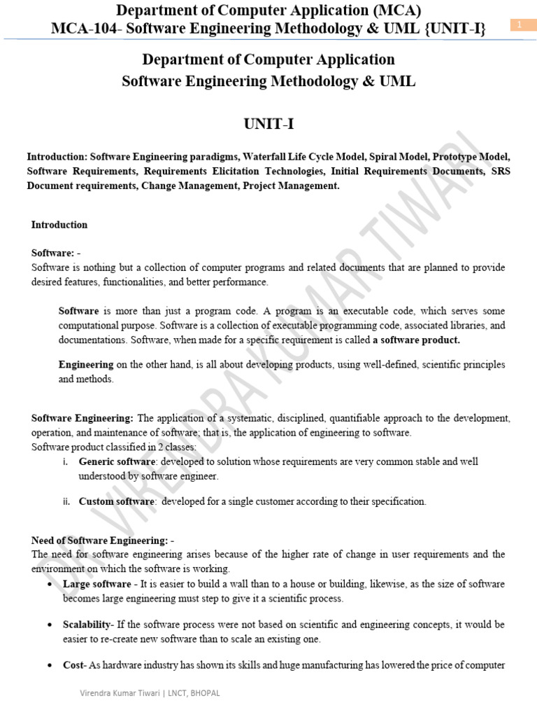 RGPV Unit-1-SEM-Software Engineering Paradigms 2024 | PDF | Software Prototyping | Software ...