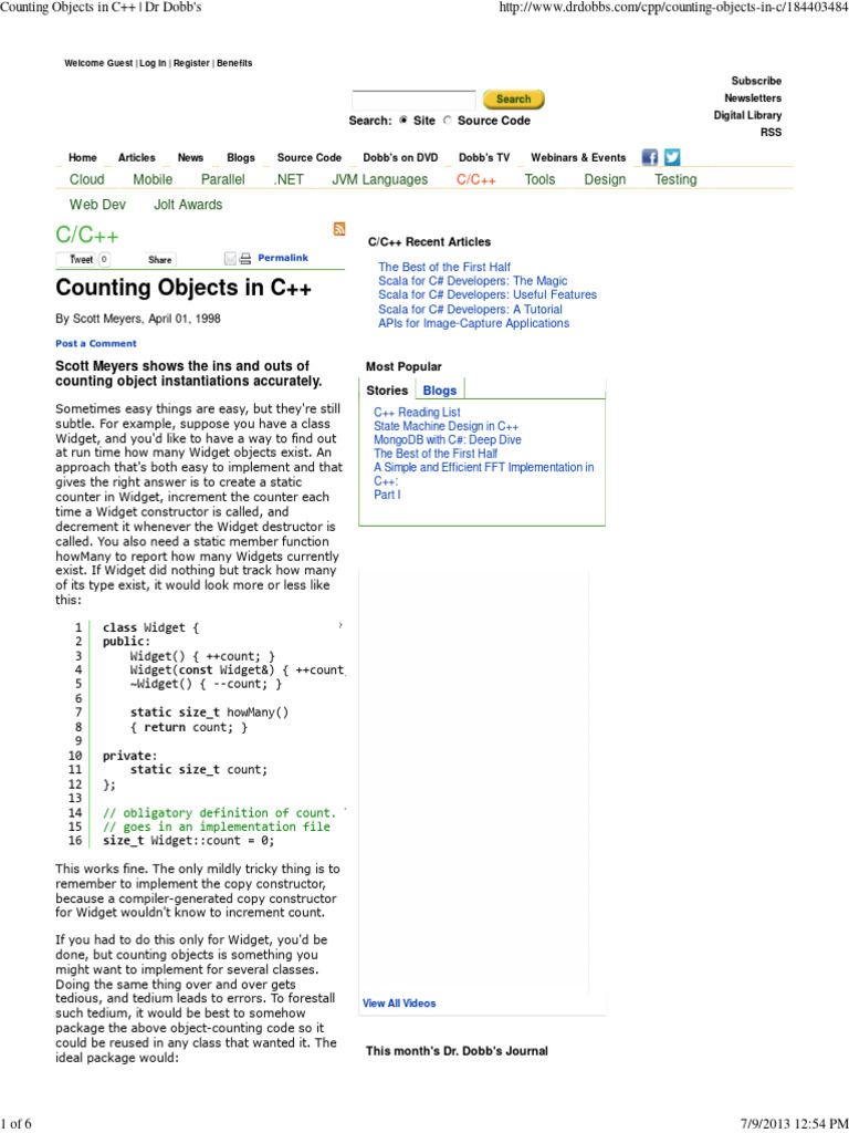 Counting_Objects_Page_1 | PDF | Scala (Programming Language) | C++