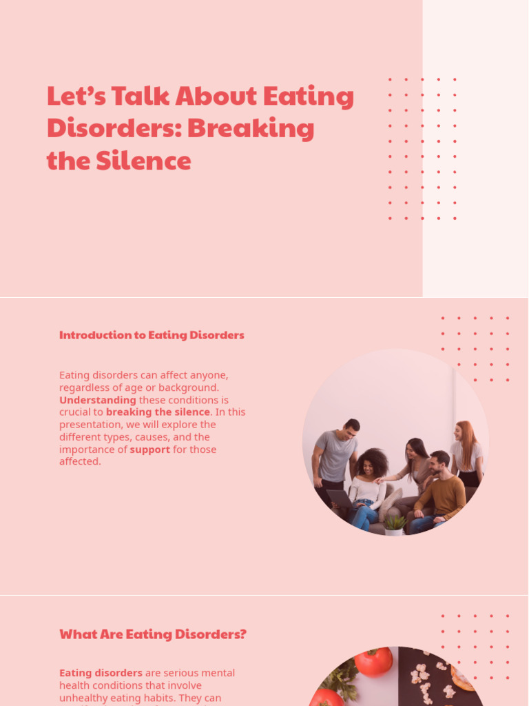 Slidesgo Lets Talk About Eating Disorders Breaking The Silence ...