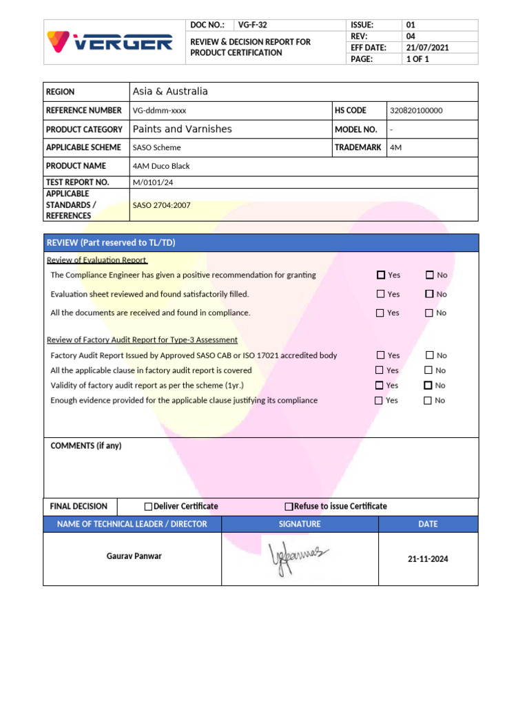Dummy Paint Review and Decision Report | PDF
