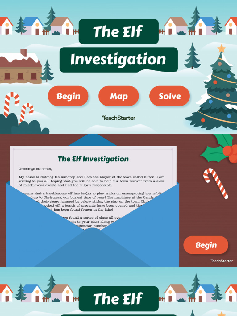 Digital Christmas Escape Roomforthe Classroom Elf Investigation ...