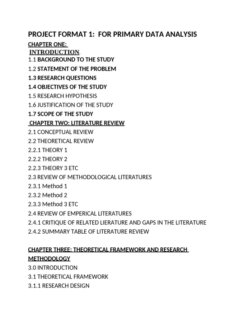 PROJECT FORMAT | PDF