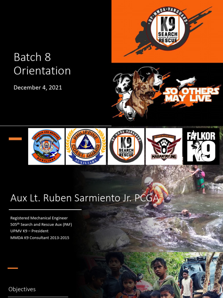 Batch 8 Orientation | PDF | Dog Training | Dogs