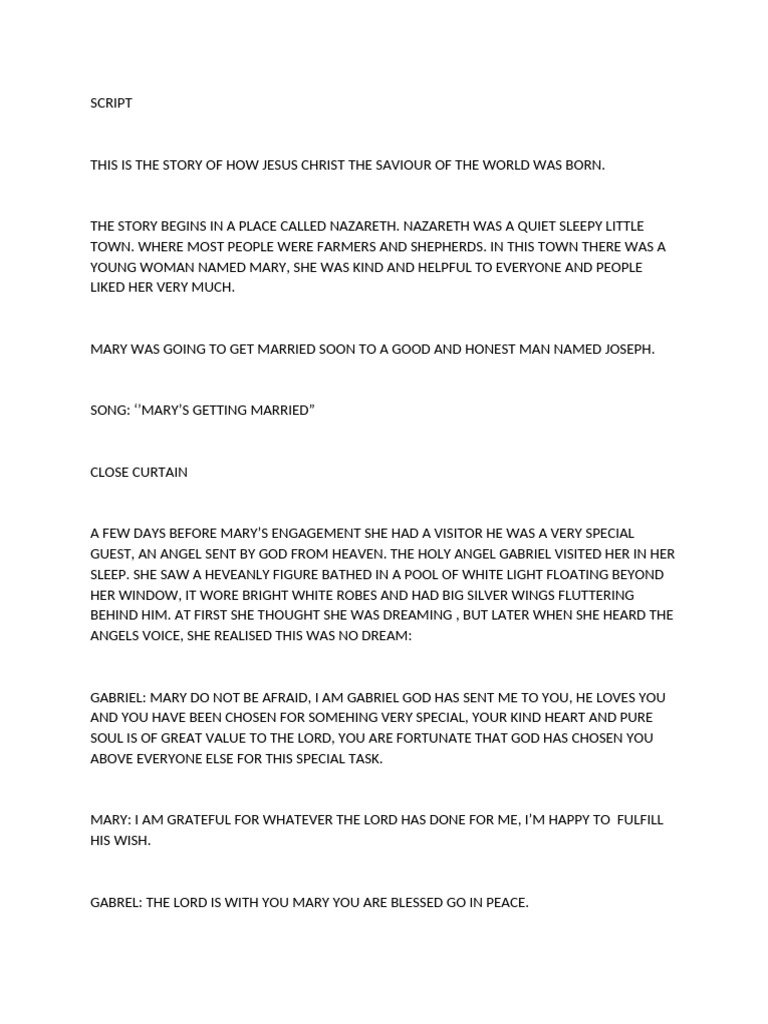 Variety Show Script | PDF | Mary, Mother Of Jesus | Jesus Variety Show Script | PDF | Mary, Mother Of Jesus | Jesus