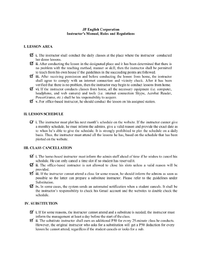 JP English Rules and Regulations | PDF