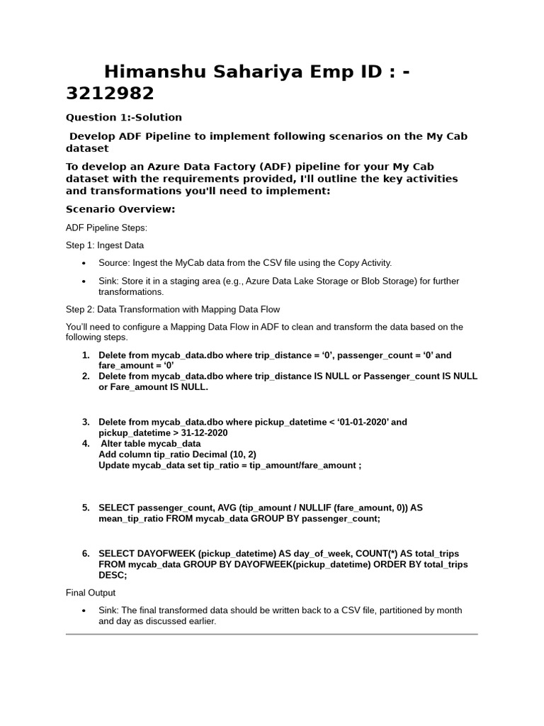 Himanshu - Assignment Solved ETL 1 | PDF | Computer Data | Information Science