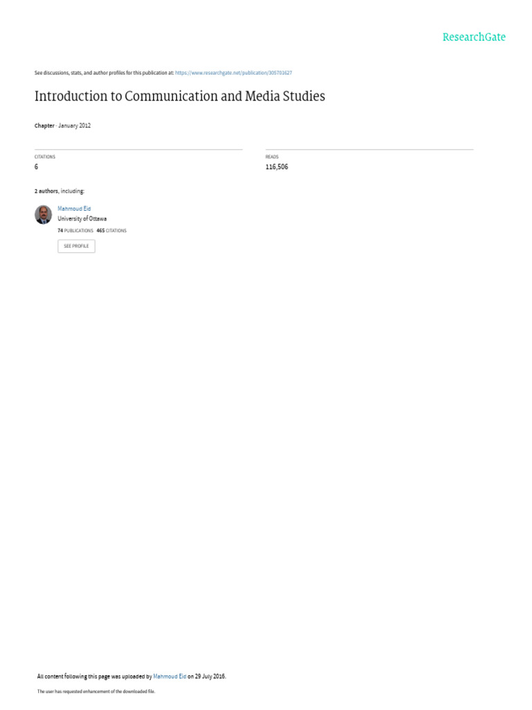 Introduction To Communication and Media Studies | PDF | Causality | Theory