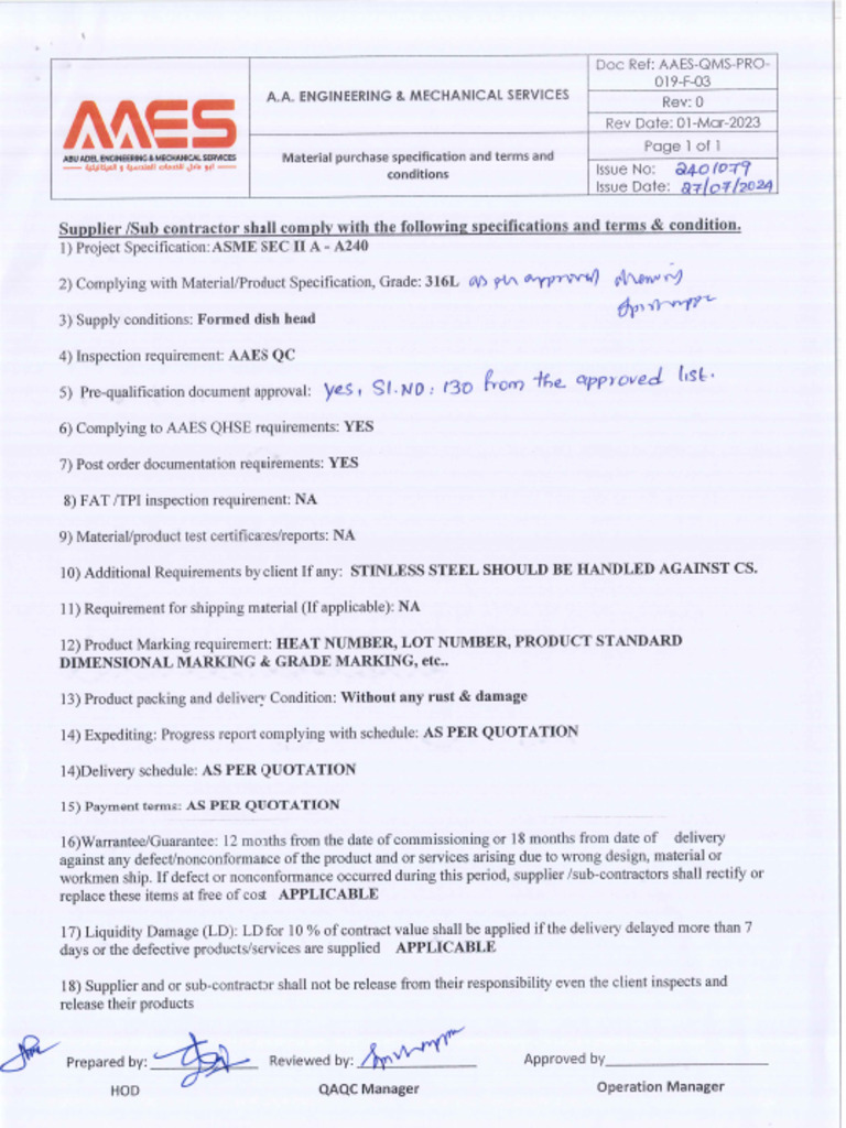 MPS - Dish Fabrication | PDF