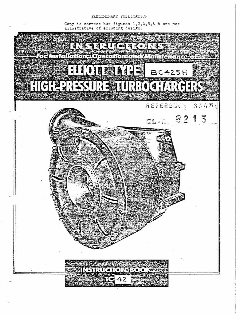 OMM-turbocharger-Elliott TC-BC425H | PDF | Turbine | Water