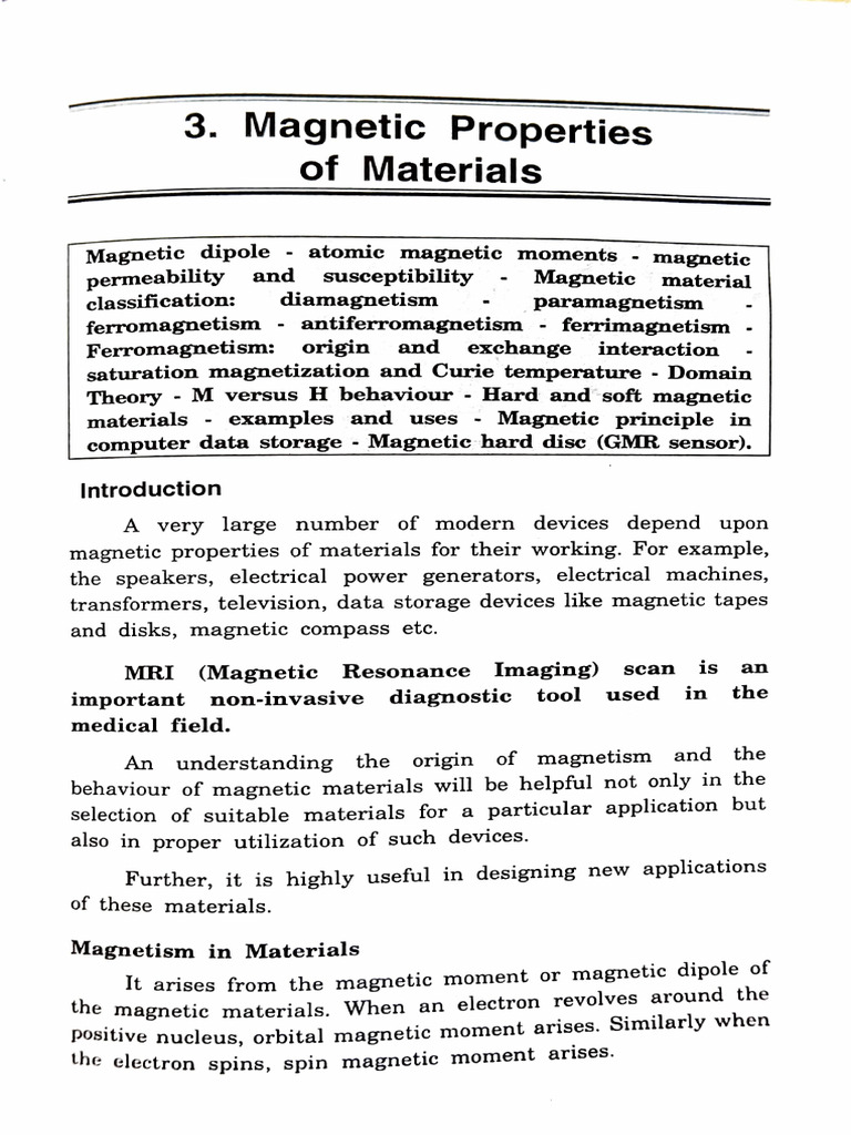 Unit III Magnetic | PDF