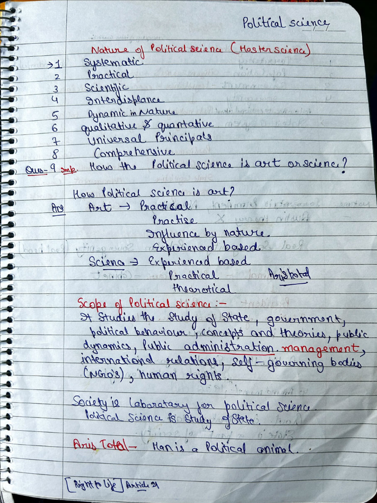 Political Science Notes | PDF