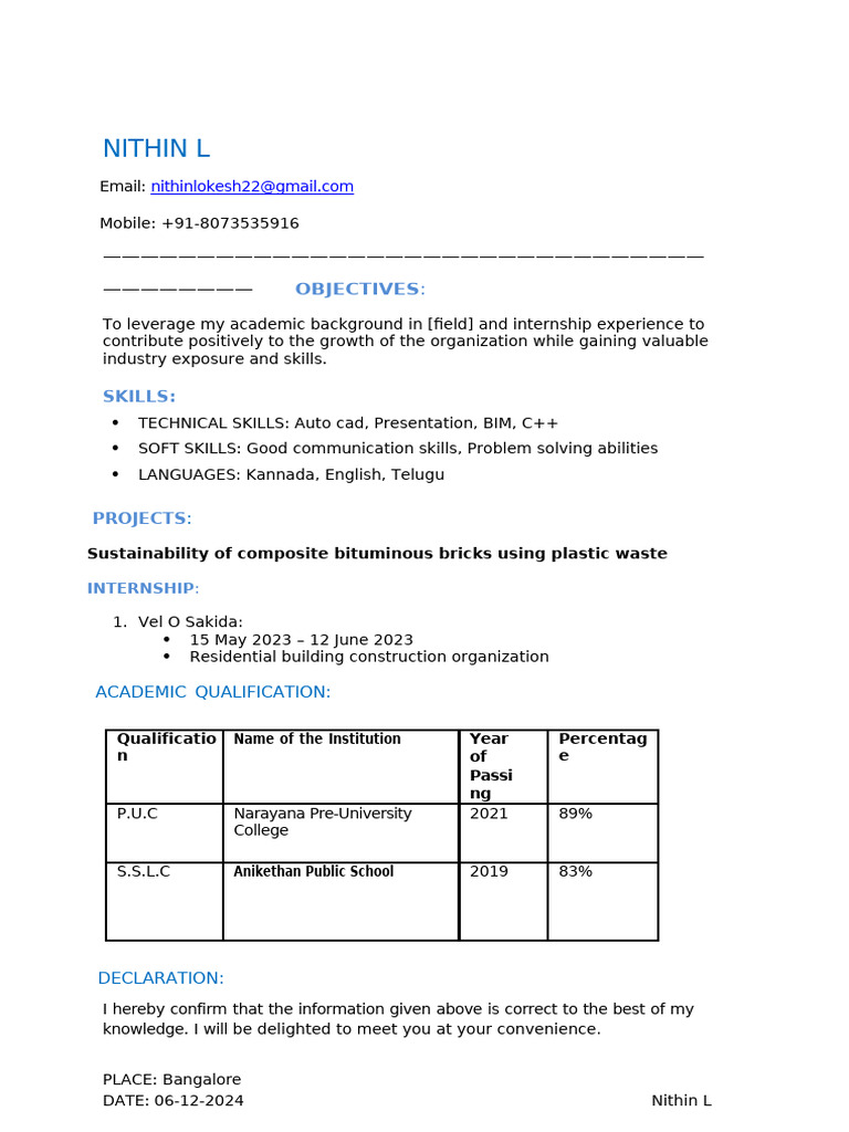 675991e35223c_NITHIN_CV | PDF