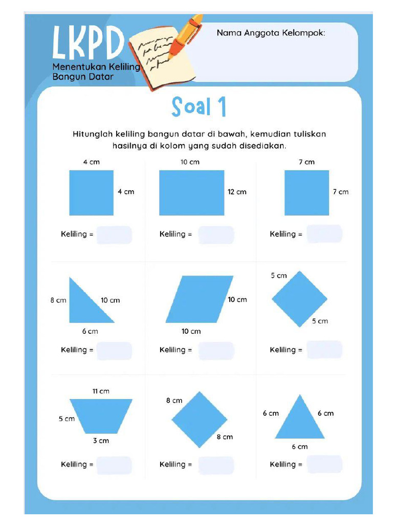 LKPD Keliling Bangun Datar | PDF