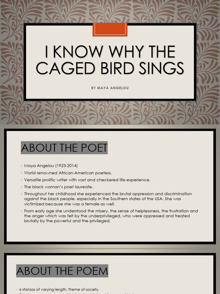 I Know Why The Caged Bird Sings | PDF | Poetry