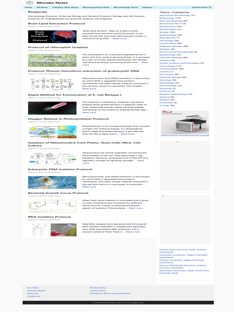 11biology and Microbiology Protocols and Methods | PDF | Microbiology | Cell (Biology)