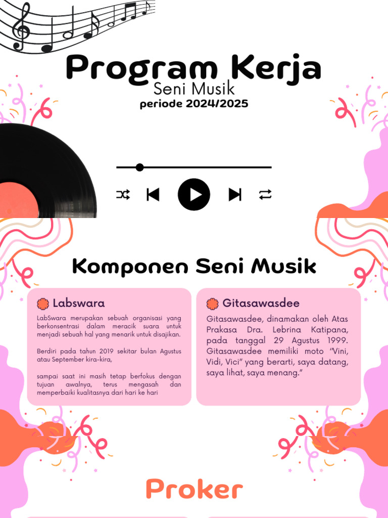 Proker Seni Musik Periode 2024-2025 | PDF