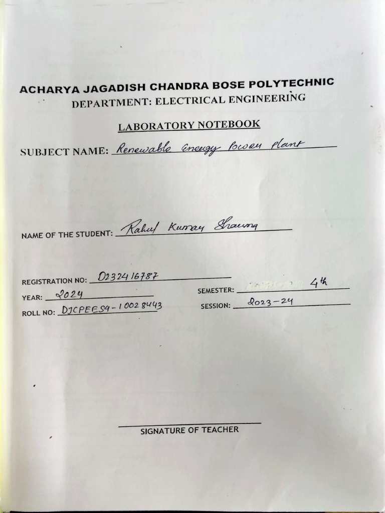 Renewable Energy Power Plant Lab | PDF