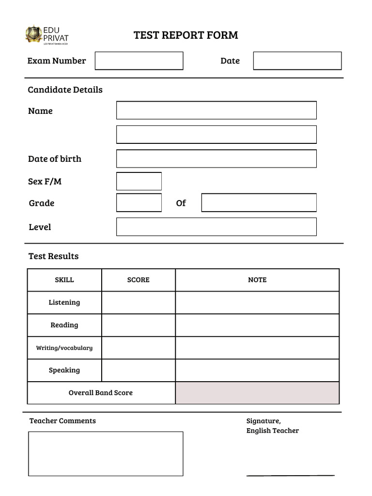 Test Report Form PDF | PDF