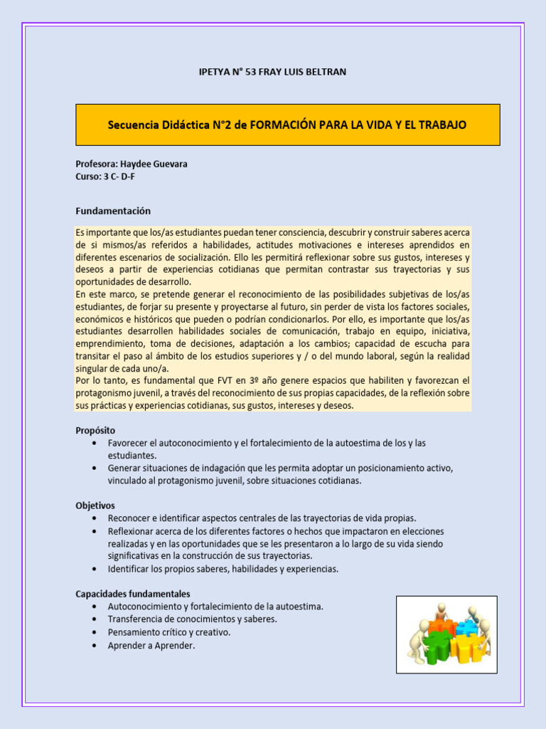 Sec. Trayectorias. Fvyt | PDF | Enseñando | Aprendizaje