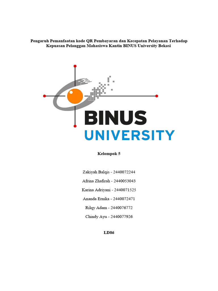 Pengaruh Pemanfaatan Kode QR Pembayaran Dan Kecepatan Pelayanan Terhadap Kepuasan Pelanggan ...