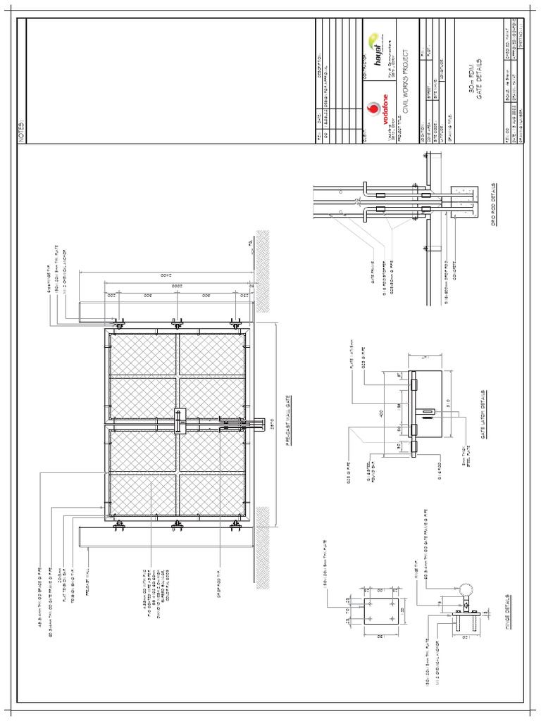 VDF - Double Leaf Gate DRAWING SAMPLE | PDF | Building Engineering ...
