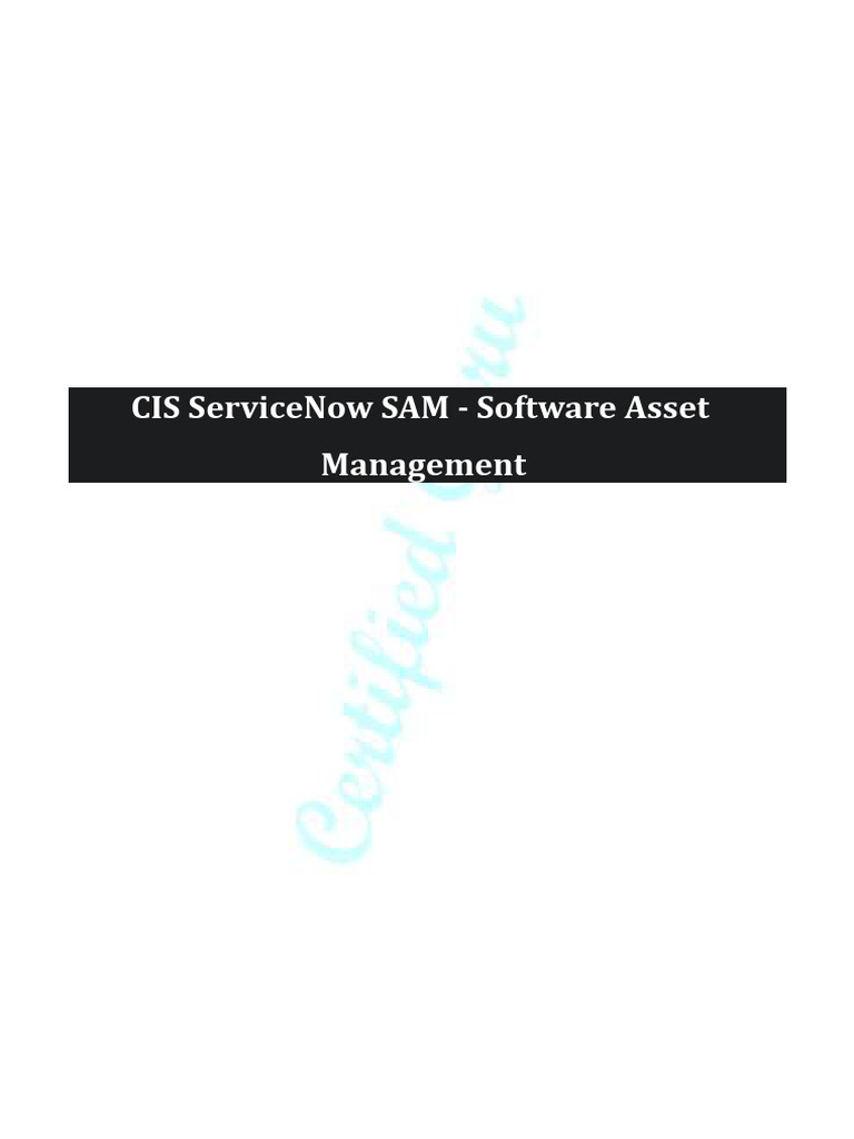 CIS ServiceNow SAM - Updated Q A | PDF | Software | Computing