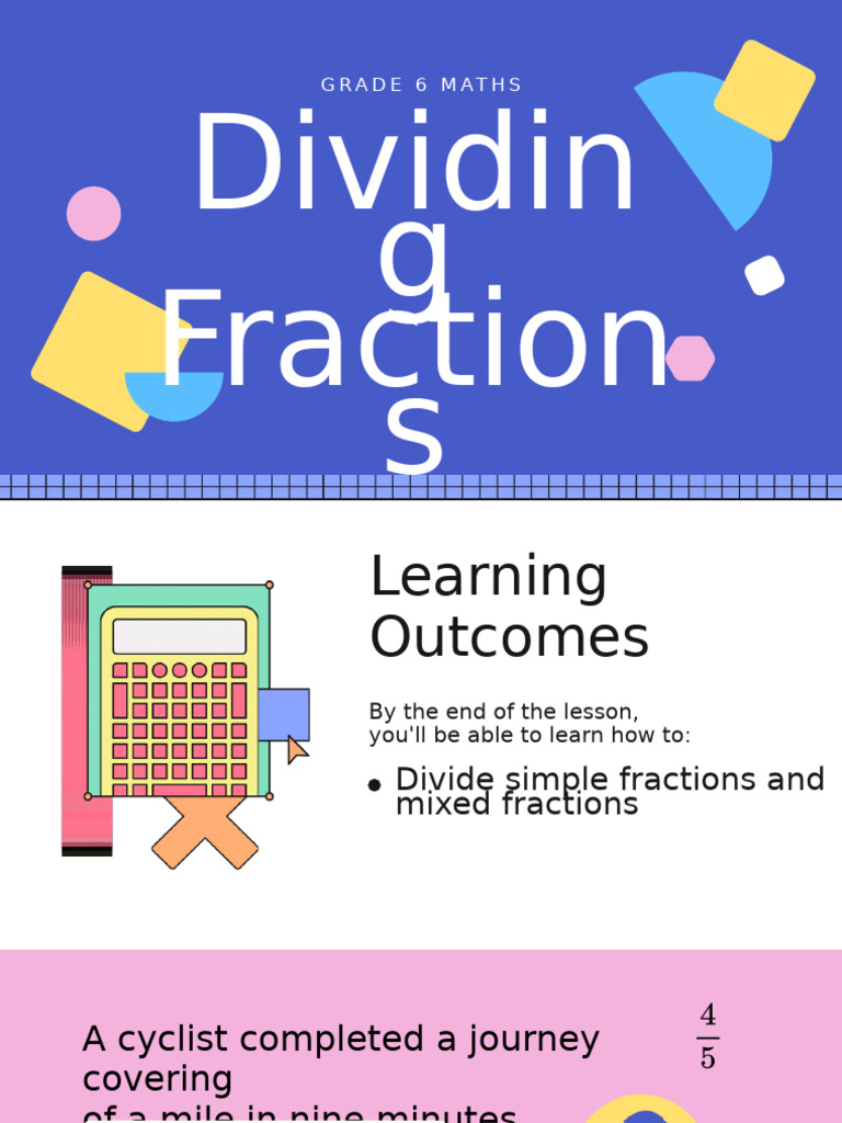 Math 6 q1 Lesson 3 Division of Fraction | PDF | Division (Mathematics) | Arithmetic