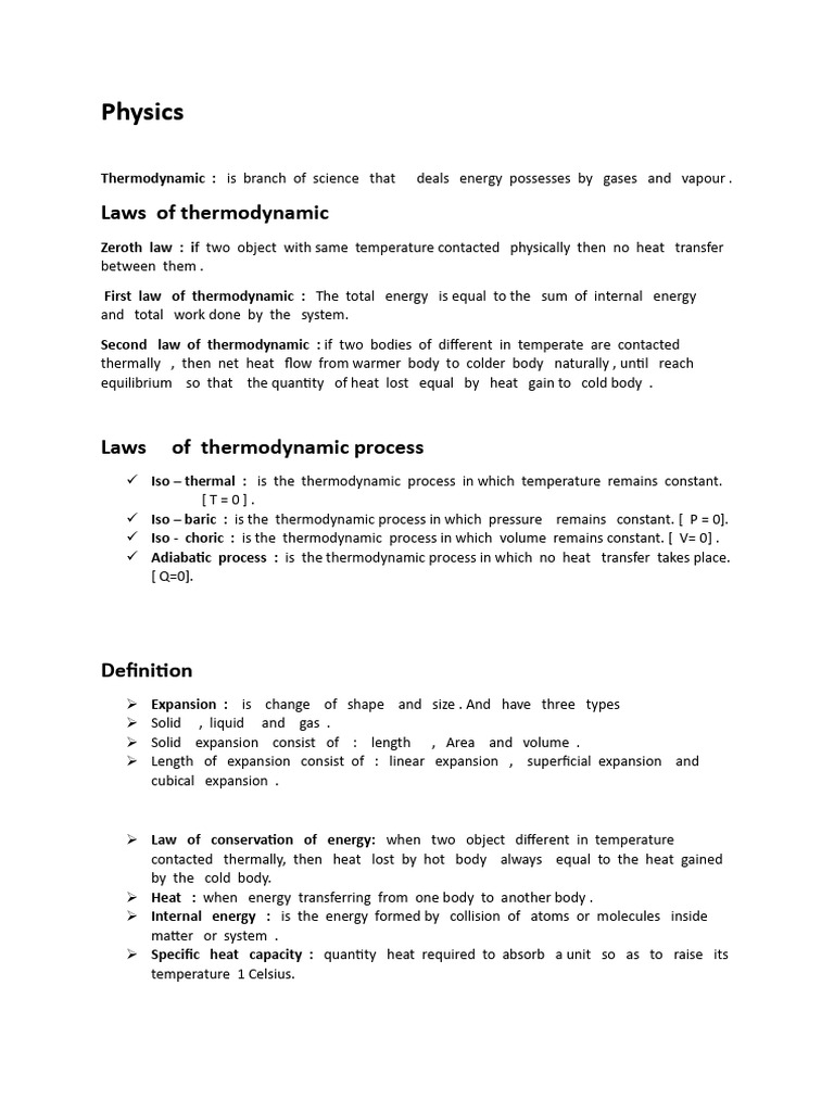 Understanding Thermodynamics Laws | PDF | Heat | Temperature