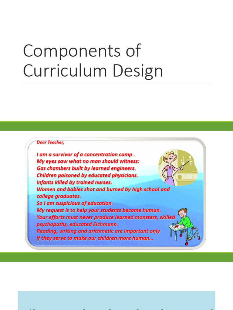 Components of Curriculum Design v.2 | PDF | Learning | Curriculum