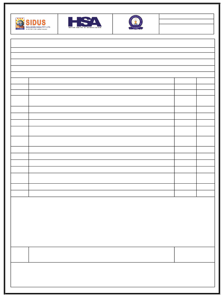 Checklist for Colphene Sheet | PDF