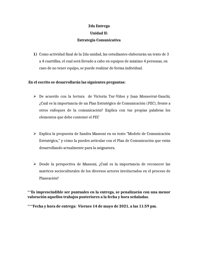 (Template) 2da Entrega - Planeación | PDF