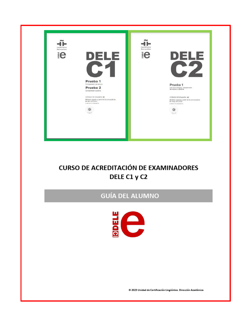 Guía para Examinadores DELE C1 y C2 | PDF | Calificaciones
