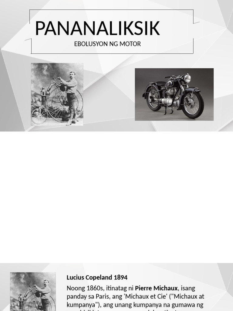 Ebolusyon NG Motorsiklo | PDF | Land Vehicles | Wheel