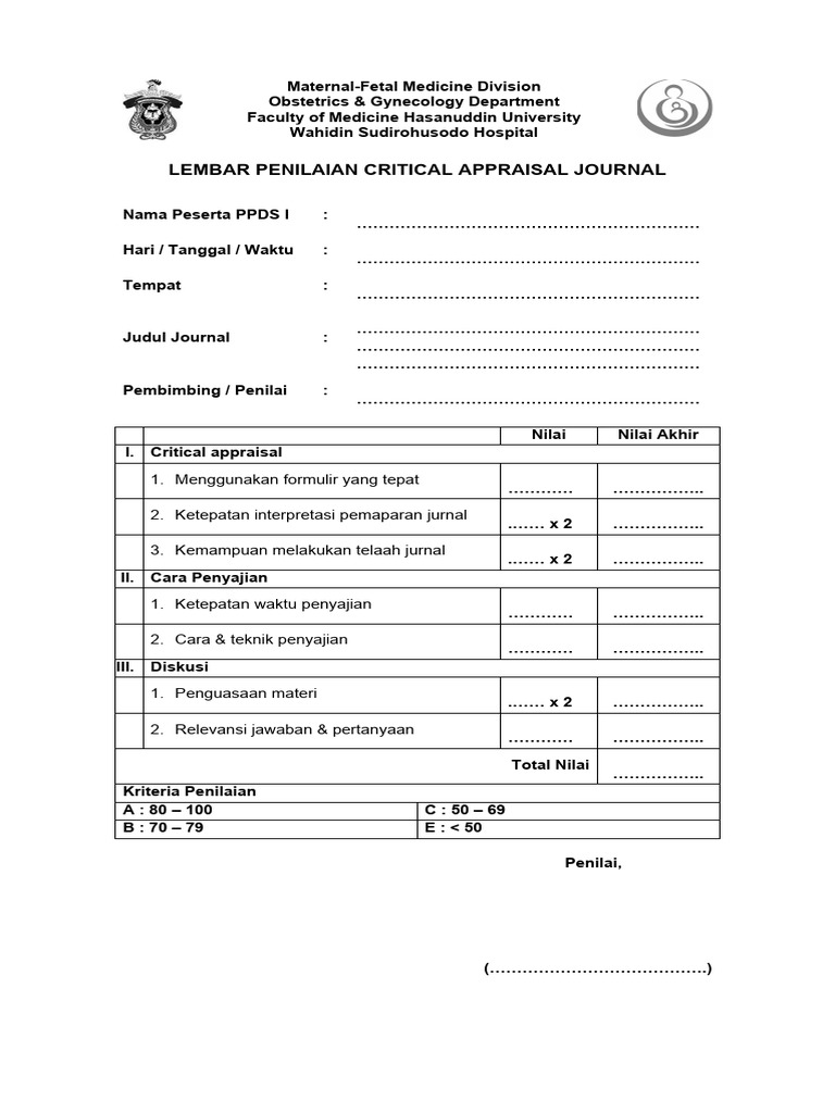 critical appraisal | PDF