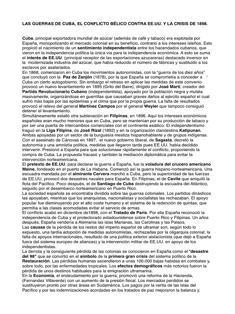 Tema 6II | PDF | Cuba | España