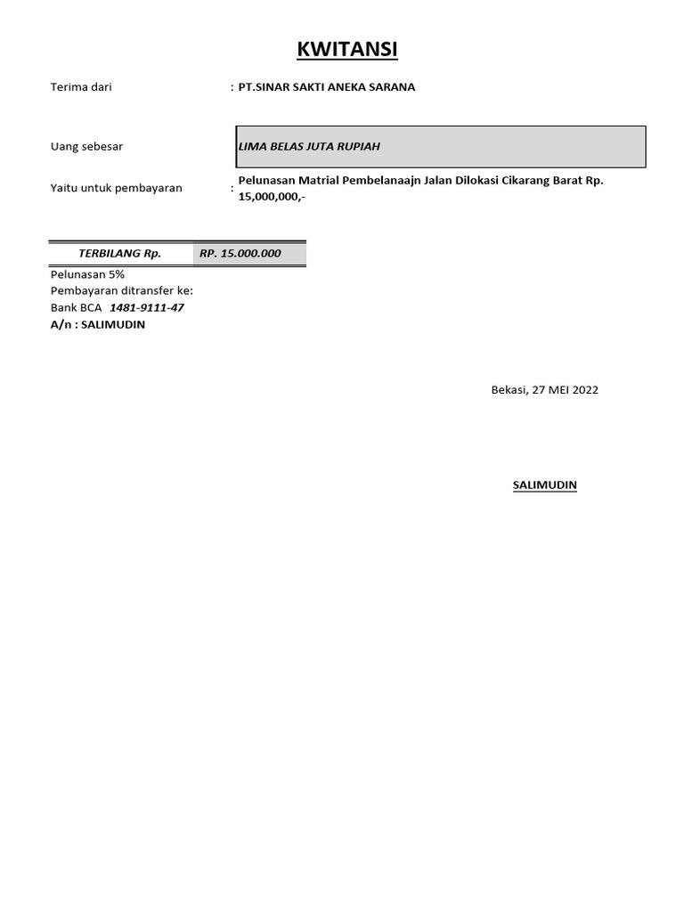 KWITANSI | PDF