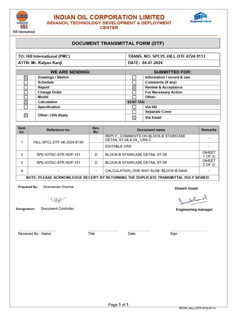 SPCPL Hill DTF 0724 9113 | PDF